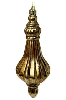 8" David Christopher Antique Gold Line Drop Finial Ornament – The ...